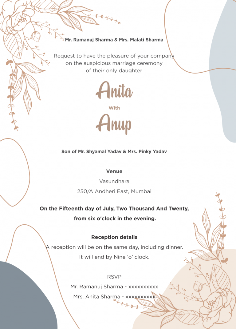 Wedding Invitation Words: A Guide to Write your Own! - Event, Party ...