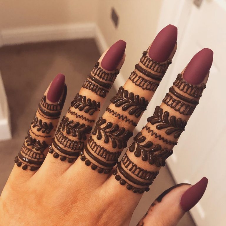 Top 20+ Finger Mehndi Designs - Event, Party & Wedding Planning Tips ...