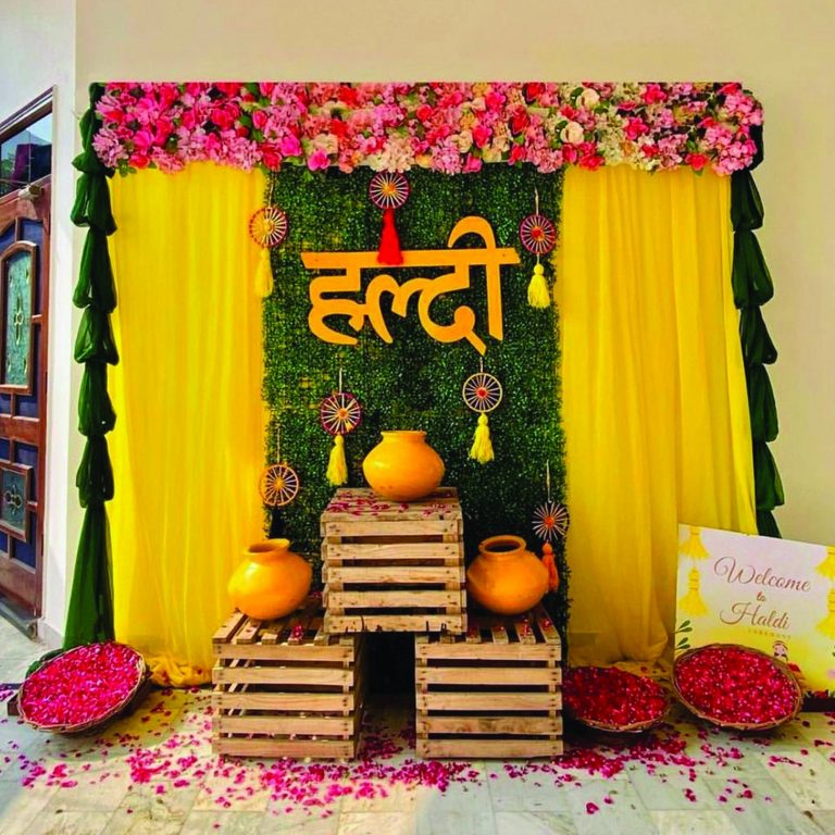 Creating a Memorable Haldi Ceremony: Unique Background and Home ...