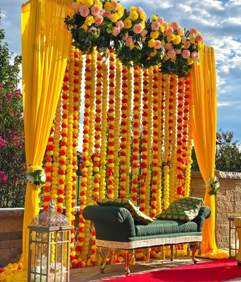 Creating a Memorable Haldi Ceremony: Unique Background and Home Decoration Ideas - Event, Party ...