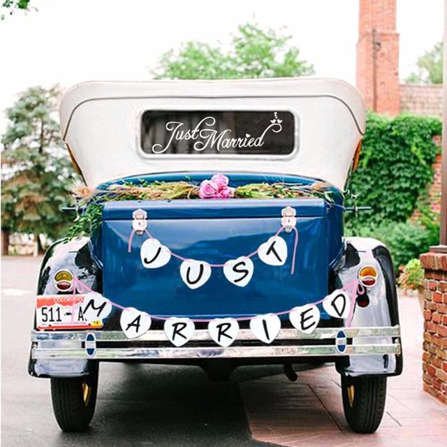 Just Married": Adorable Wedding Car Decoration Ideas to Make Your Day ...